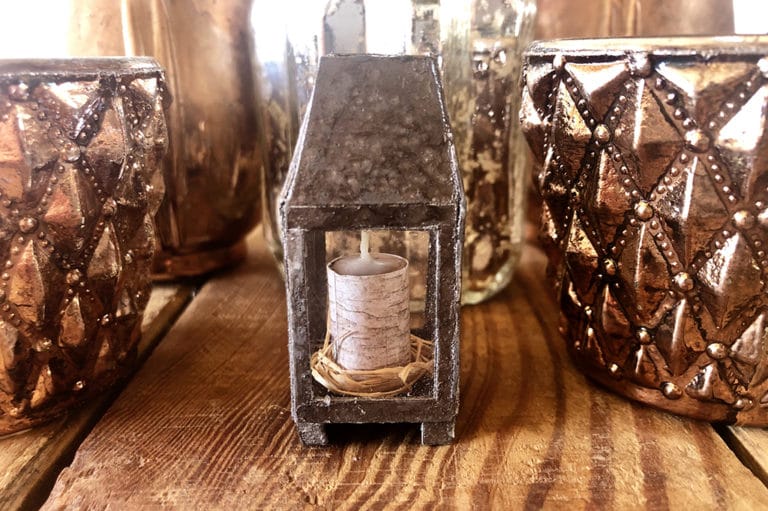 How To Make a Miniature Lantern with Birch Candle | Miniature Museum